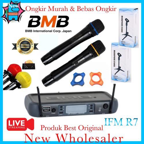 Jual Mic wireless BMB IFM R7 2 handheld Original Resmi Microphone karaoke - Jakarta Barat ...