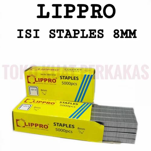 Jual Isi paku staples manual 8mm LIPPRO untuk gun tacker model rapid ...