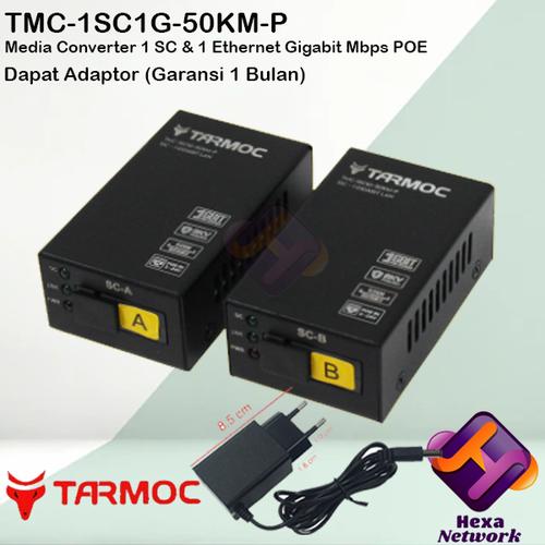 Jual Tarmoc TMC-1SC1G-50KM-P |1 FO 1 LAN Gigabit POE IN 5-24V HTB GS03 50km - 1SC1G-P-V1 (A ...