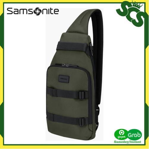 Jual Tas Samsonite Sackmod Sling Bag Pria Medium Warna Hitam Dan Hijau ...
