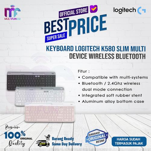 Promo Keyboard Logitech K580 Slim Multi Device Wireless Bluetooth ...