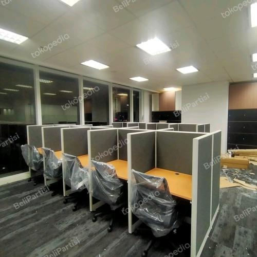 Jual Meja Kerja Staf Partisi Kantor Kubikal 10 Staf Tinggi 135 cm-1 ...