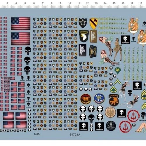 Jual Multi Scale Decals US Army Rank Patch Logo Insignia - Jakarta ...