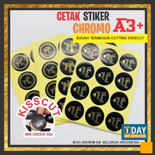 Jual CMO Stiker custom Chromo Print & Cut label Minimal Order 5 Lembar ...