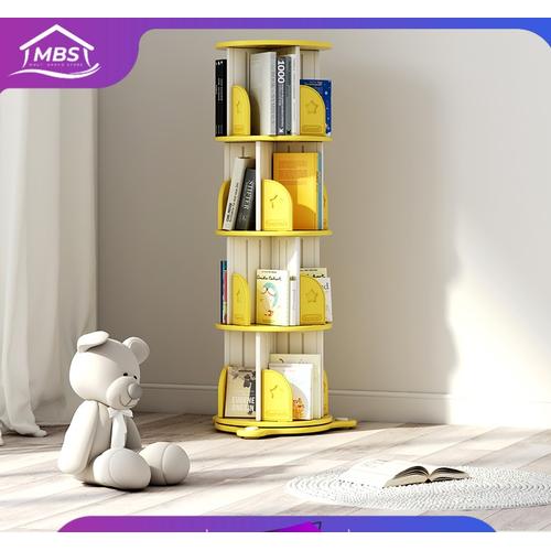 Promo Rak Lemari Buku Putar 4 Susun Serbaguna Standing Rack Book 4 ...
