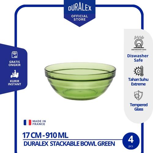 Promo Duralex Lys Stackable Mixing Bowl 17 cm - Green - Set of 4 ...