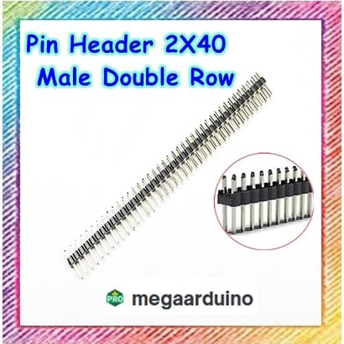 Jual PIN HEADER MALE STRIP DOUBLE ROW 2X40 2.54MM BLACK HITAM - Kota Semarang - megaarduino ...