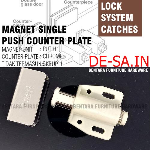 Jual SINGLE GLASS DOOR MAGNETIC Catches / Keces Magnet Pintu Kaca ...