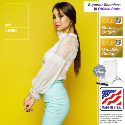 Promo Background Paper Kertas Polos Seamless Studio 2.7x11M 50 Aspen ...