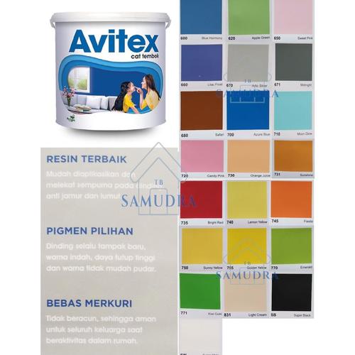 Jual AVITEX Cat Tembok Kamar Rumah GipsumPlafon by AVIAN Brands 1kg ...