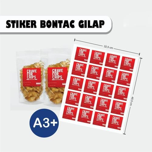 Jual Cetak Sticker Bontak A3+[Bisa Satuan] Stiker Kemasan Label - Kab ...