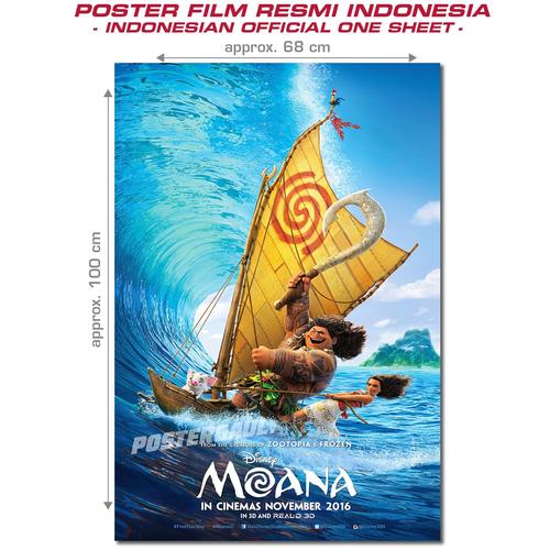 Jual Poster Film MOANA - original Indonesian one sheet, ukuran 68 x1 00 ...