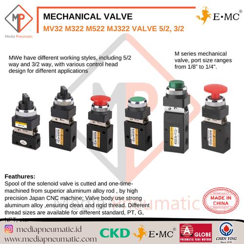 Jual Mechanical Valve Type MV32-06 2/2 All Varian EMC MP - Jakarta Barat - Media Pneumatic PT ...
