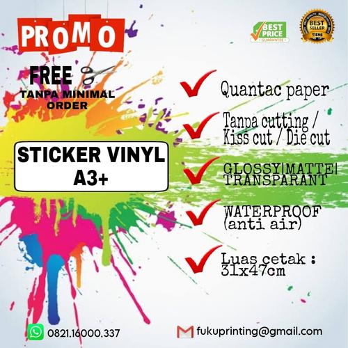 Jual CETAK STICKER VINYL A3+ - tanpa potong - Jakarta Barat ...