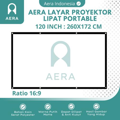 Jual AERA LAYAR PROYEKTOR LIPAT 120 INCH 16:9 | SIMPLE PROJECTION SCREEN - Jakarta Barat - Aera ...