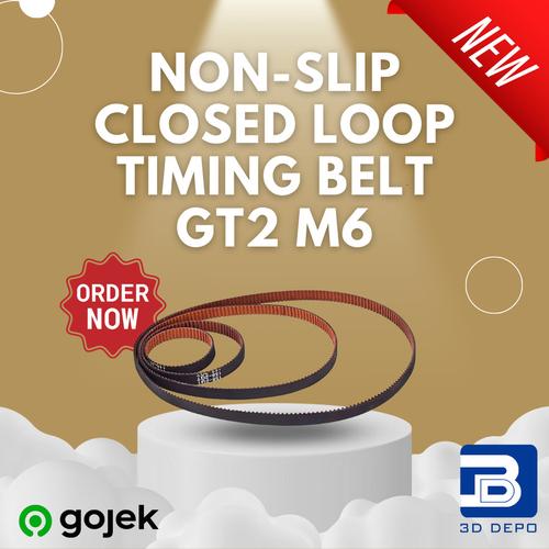 Jual Anti Slip Closed Loop Timing Belt GT2 M6 Wide 6mm - 110mm - Kota ...