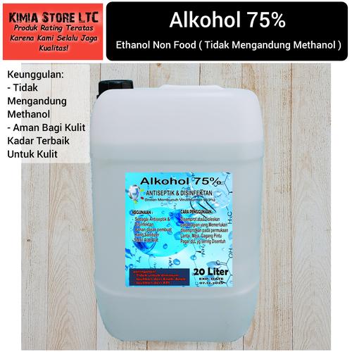 Jual Alkohol 75% 20 Liter/ Ethanol 75% 20 Liter / Alkohol Murni 75% 20L ...