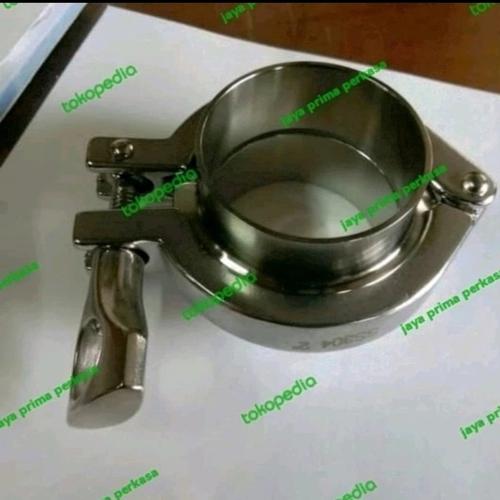 Jual Clamp Ferrule Set Sanitary SS 304 1 1/2" Inch / klam SS304 1,5 ...