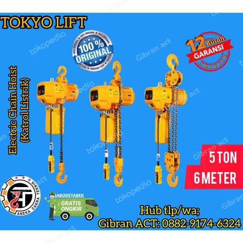 Jual Electric chain hoist 5 ton x6 meter tokyo lift japan - Jakarta ...