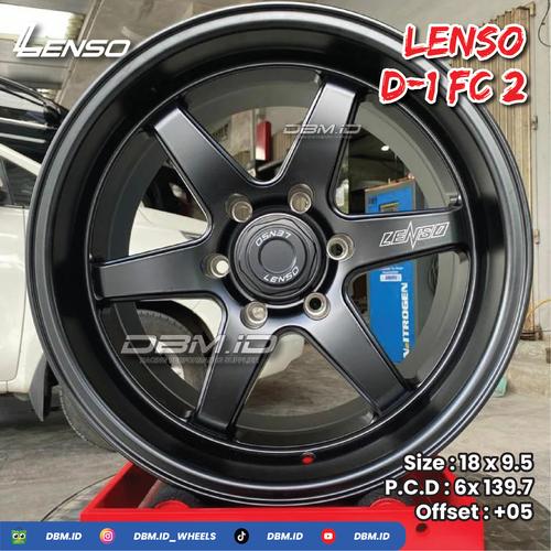 Promo Velg Lenso D1 FC2 Original R18x9.5 6x139.7 Satin Black Pajero Fortuner Cicil 0% 3x - Kota ...
