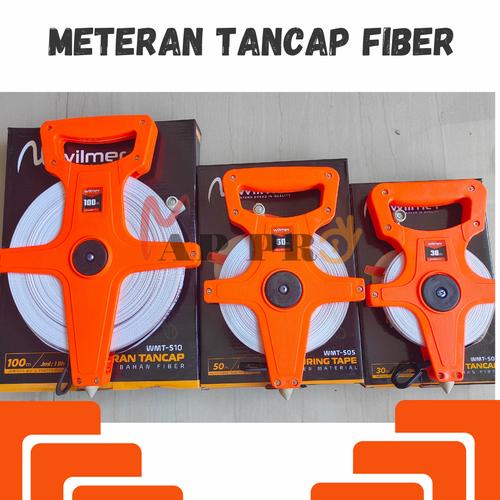 Jual Meteran Fiber | Meteran Tanah Rol Meter Fiber Tancap WILMER 100 ...