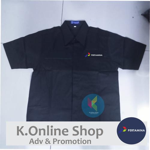 Jual kemeja pertamina seragam pertamina baju pertamina lengan pendek ...