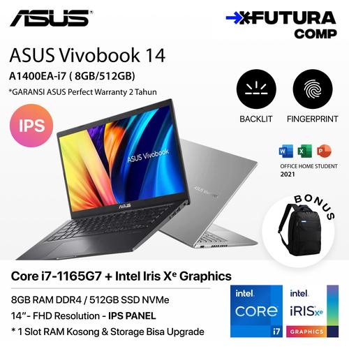 Jual ASUS Vivobook 14 A1400EA Intel Core i7-1165G7 RAM 8GB/512GB SSD ...
