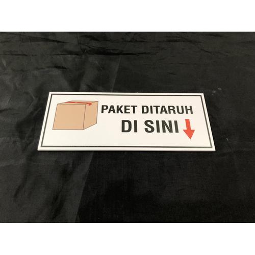 Jual Rambu Tanda Paket Ditaruh Disini/Package Drop Signage - Ready ...