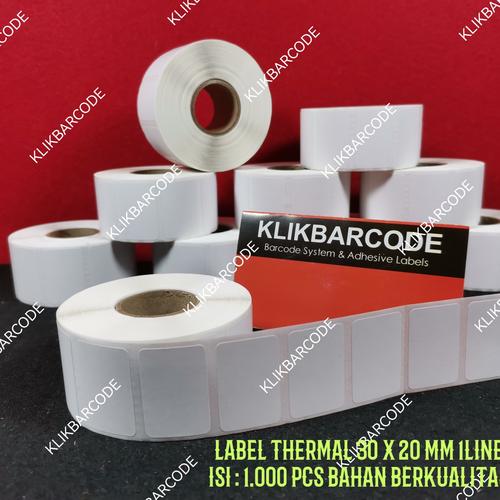 Jual Stiker Kertas Label Barcode Thermal ukuran 30x20mm - 30 x 20 mm 1 ...