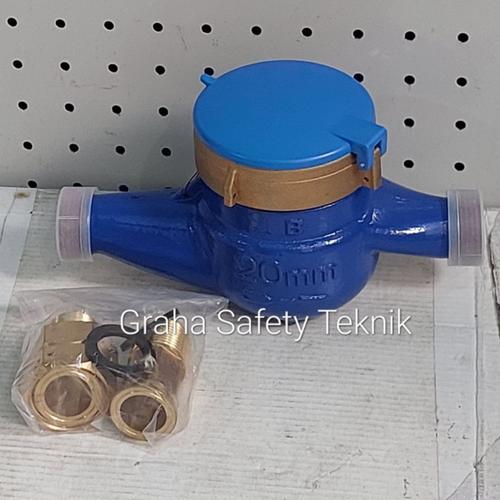 Jual meteran air 3/4 inch / water meter 3/4" / flow meter 20mm - Kota ...
