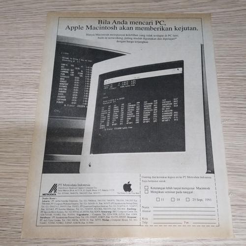 Jual Iklan Cetak Jadul Apple Macintosh - Kota Bandung - Kawan ...