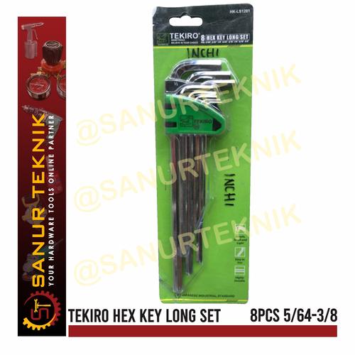 Jual TEKIRO Hex Key LONG SET INCH / Kunci L set INCHI Panjang 5/64-3/8 ...