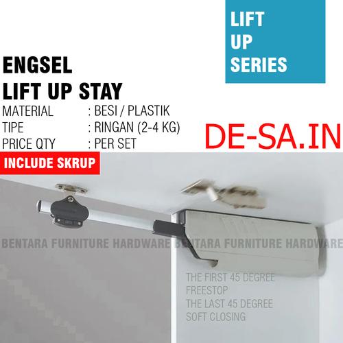 Jual LIFT UP FLAP STAY FREE-STOP SOFT-CLOSE ENGSEL PINTU DAPUR ...