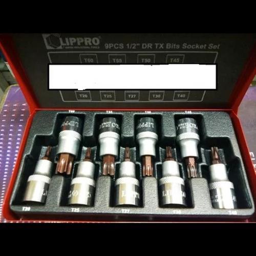 Jual Kunci MATA sock L Bintang Set Starbit Socket Set LIPPRO 9 PCS ...