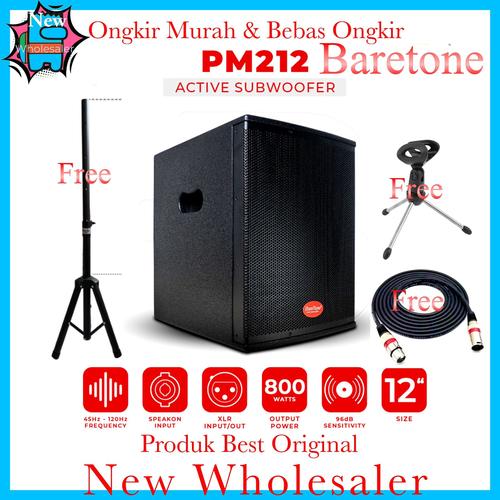 Jual subwoofer Bass Baretone PM212 original Sub 12 inch Aktif Panel Sound - Jakarta Barat ...