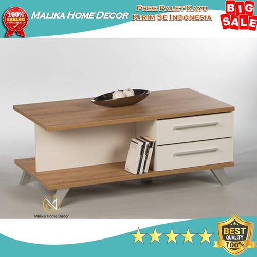 Jual meja tamu minimalis dua laci meja serbaguna meja tamu meja laci ...
