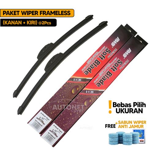 Jual Wiper Mobil Banana Framless RWB Sepasang Soft Blade Mobilio Rush ...