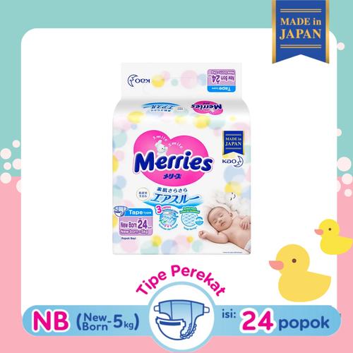 Jual Merries Newborn Tape NB 24pcs NB 24 diapers popok - NB24 - Jakarta ...