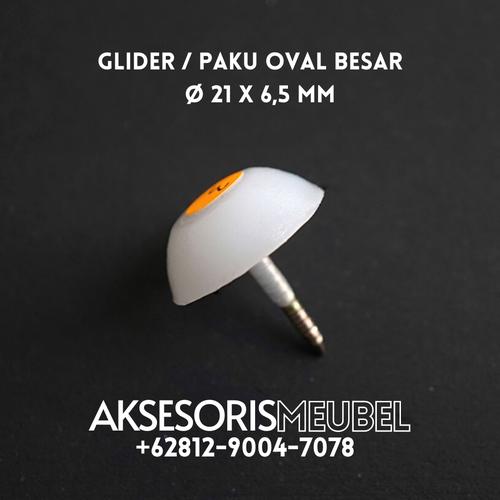 Jual Paku Oval Besar / Glider / Paku Kaki Kursi diameter 21 x tebal 6,5 ...