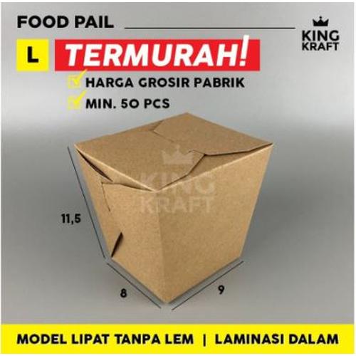 Jual FOOD PAIl / RICE BOWL PAPER / PAPER BOX / PAPER LUNCH BOX / RICE ...