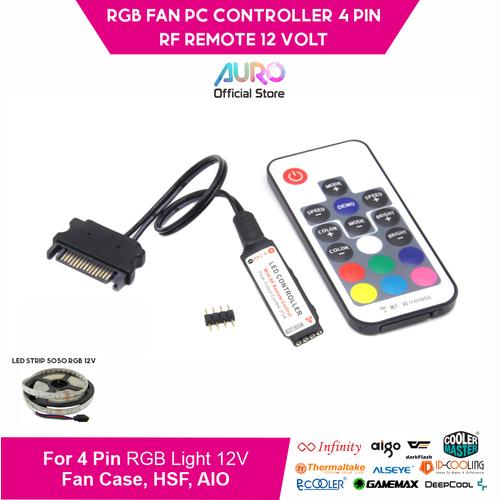 Jual Controller RGB PC Fan LED 4 Pin 12V Wireless With Remote RF SATA ...