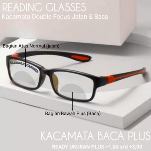 Promo kacamata dobel fokus kriptok (PU833) PAKET FRAME + LENSA KRYPTOK ...