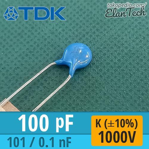 Jual 100pF / 101 1000V TDK Ceramic Capacitor 100 pF 1kV Kapasitor ...