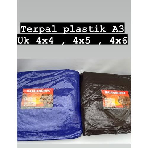 Jual TERPAL PLASTIK A3 BIASA UK 4X6 - biru silver, 4X4 - Kota Surabaya ...