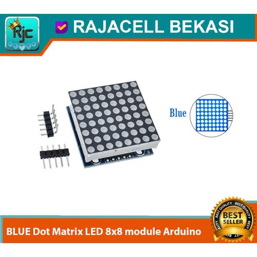 Jual BLUE Dot Matrix LED 8x8 module Arduino 32x32mm Driver MAX7219 Biru ...