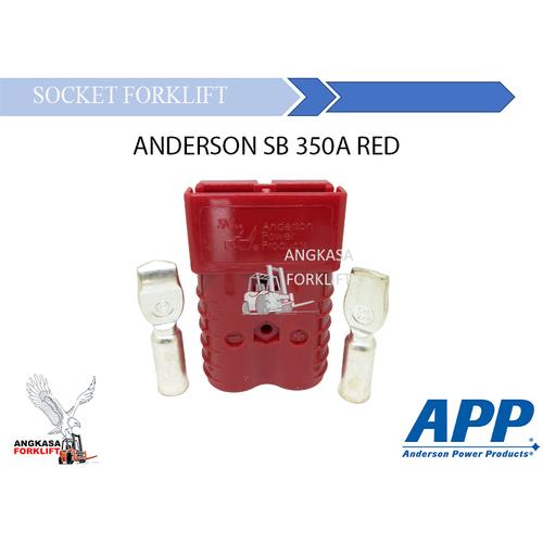 Promo Socket Anderson SB350A 600V Red for Forklift Electric - Kota ...