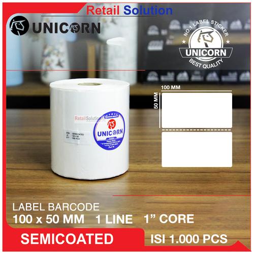 Jual Stiker Label Barcode Semicoat 100x50 mm / 100 x 50 mm / 100x50mm ...
