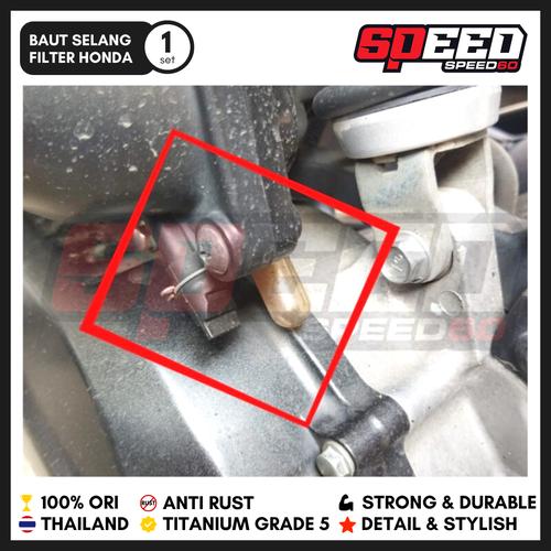 Jual Titanium Selang Filter Honda Vario Beat Scoopy PCX ADV King Nut Gr ...
