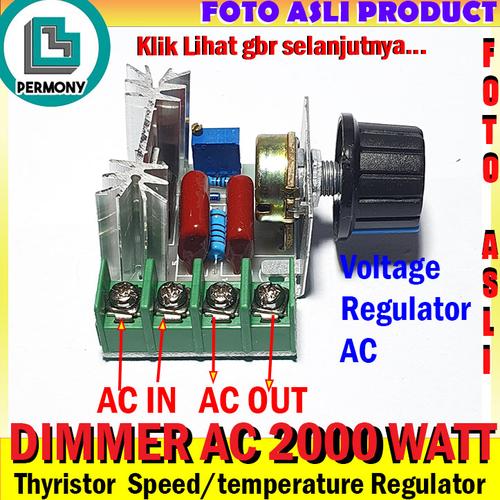 Jual Dimmer 2000W 220 AC Thyristor SCR Voltage motor speed Regulator ...
