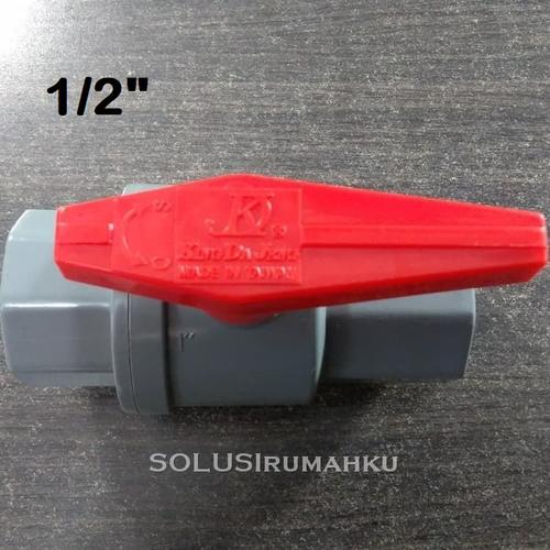 Jual Ball Valve PVC Taiwan 1/2" Stop Kran PVC Impor Made in Taiwan Kran ...